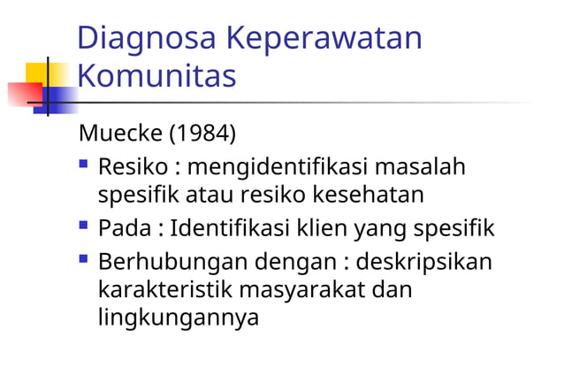 asuhan keperawatan komunitas pada agregat keperawatan | PPT