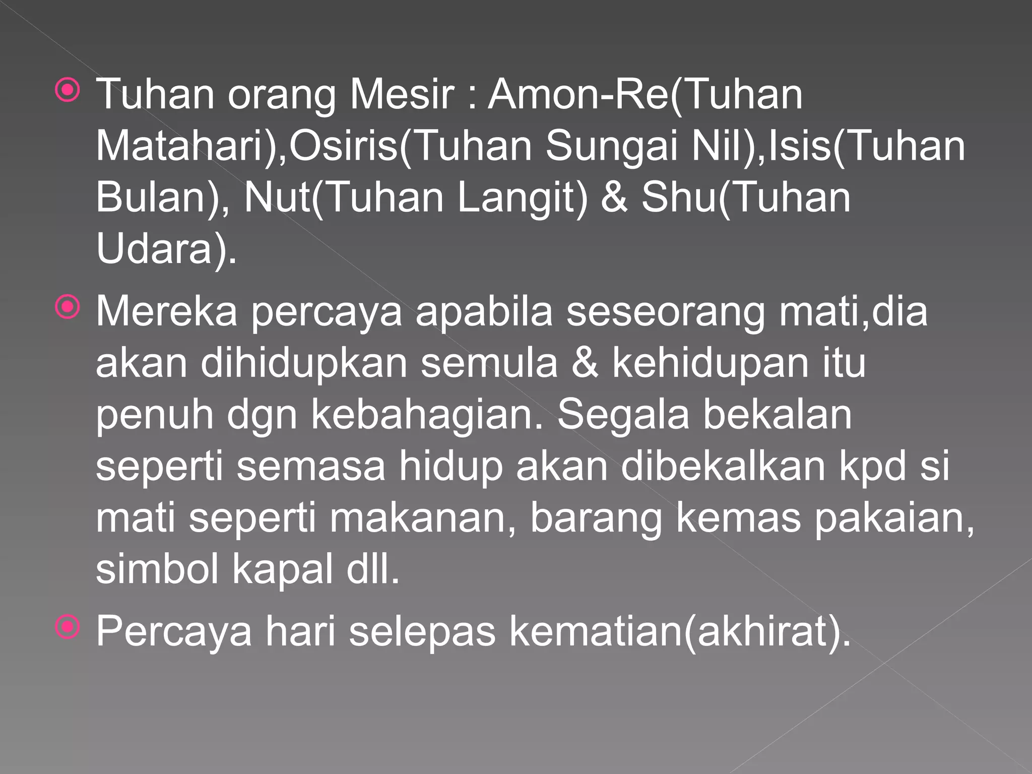 Kepercayaan dan agama masyarakat mesir dan mesopotamia | PPT