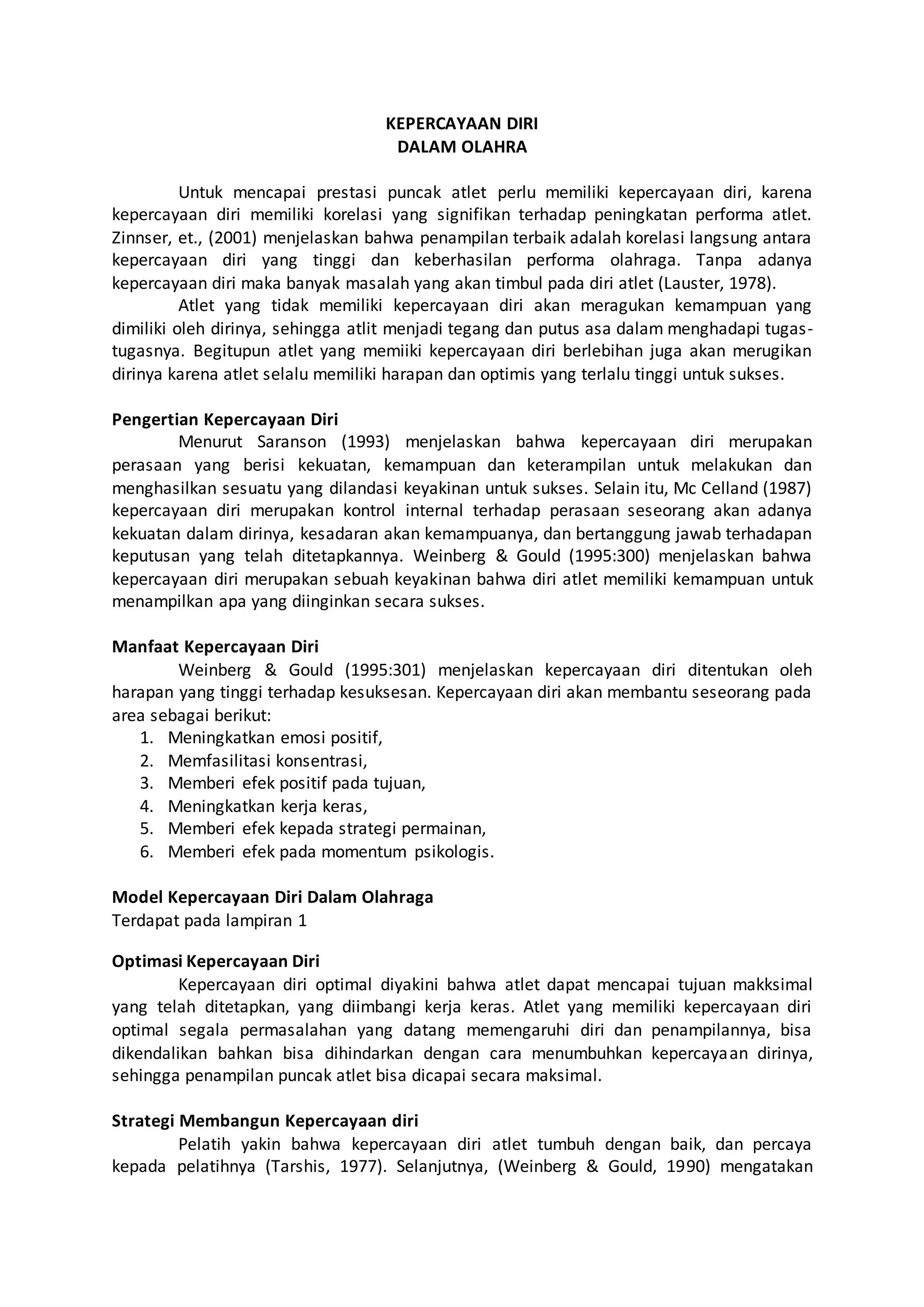 Kepercayaan diri | DOCX