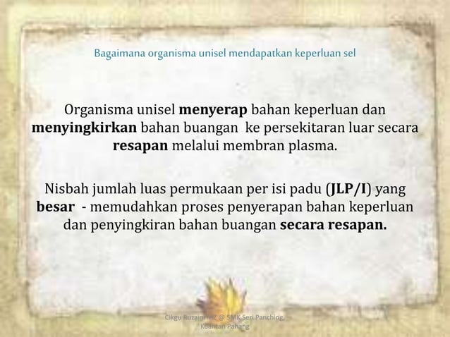 Keperluan sistem pengangkutan dalam organisma multisel | PPTX