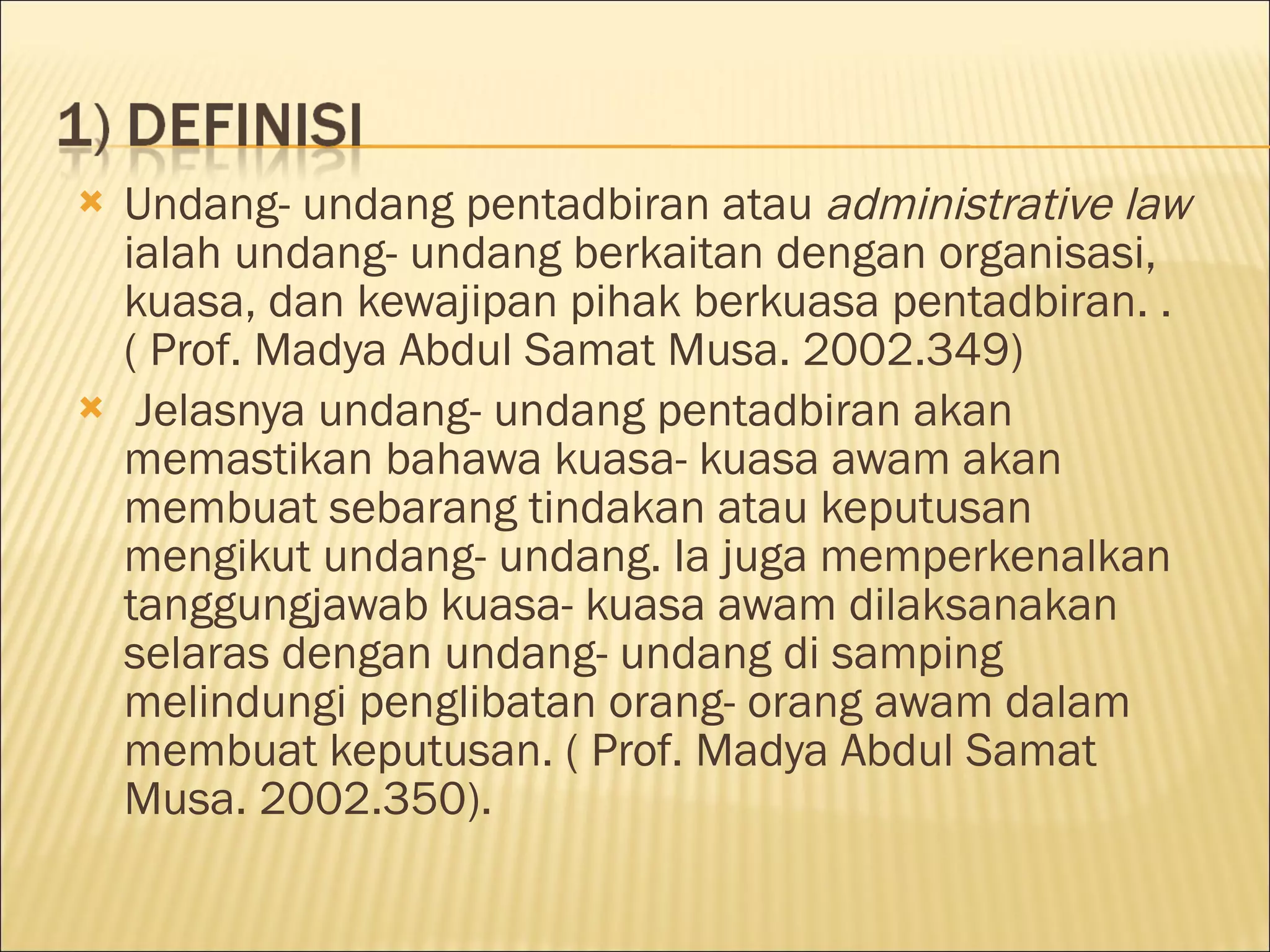 Keperluan undang undang pentadbiran dan aplikasinya di malaysia | PPT