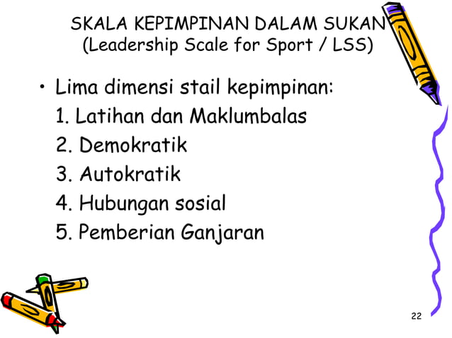 PSIKOLOGI SUKAN Kepimpinan dlm sukan | PPT