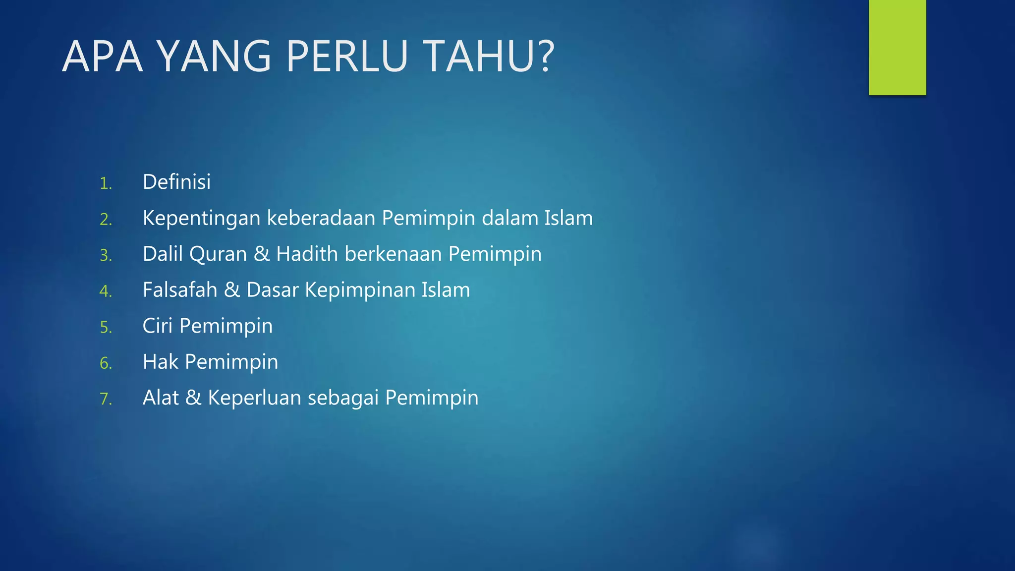 Kepimpinan Menurut Islam | PPTX
