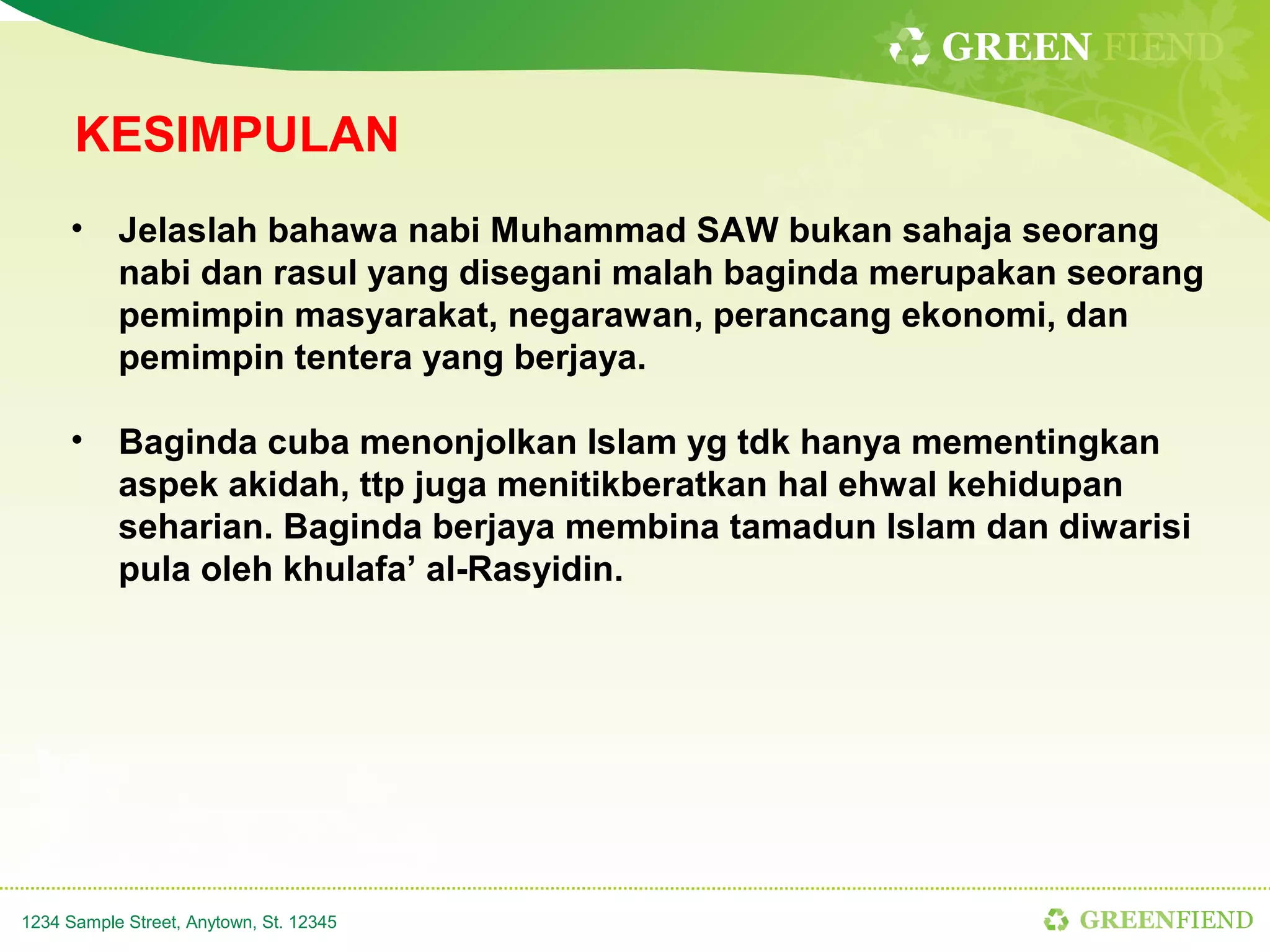 KEPIMPINAN NABI MUHAMMAD SAW | PPT