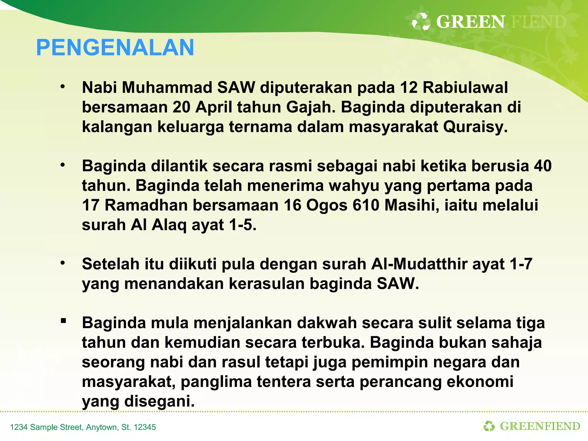 KEPIMPINAN NABI MUHAMMAD SAW | PPT