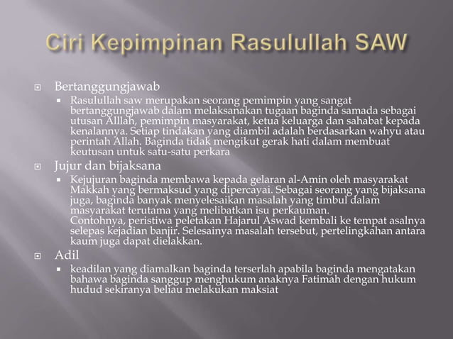 Kepimpinan rasulullah | PPTX
