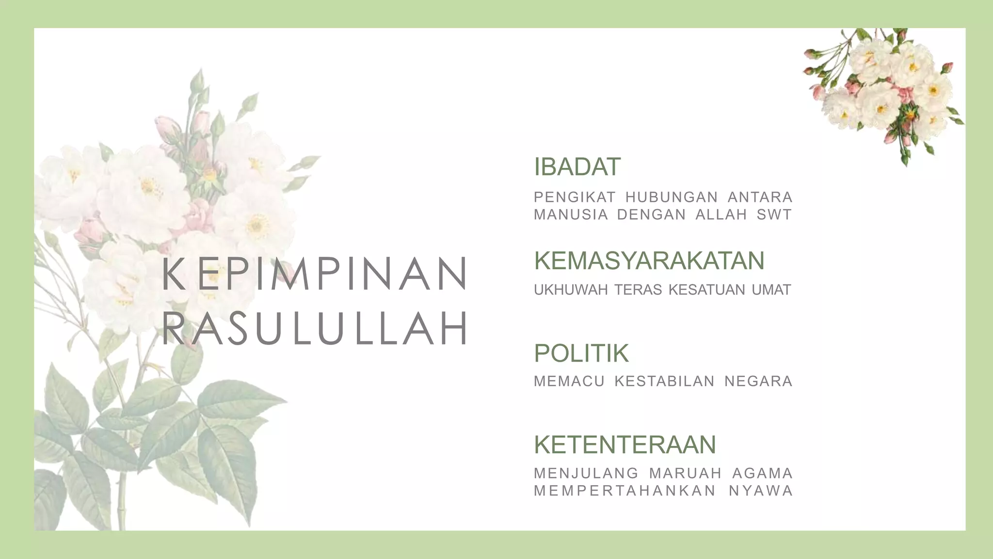 Kepimpinan Rasulullah SAW di Madinah | PPTX