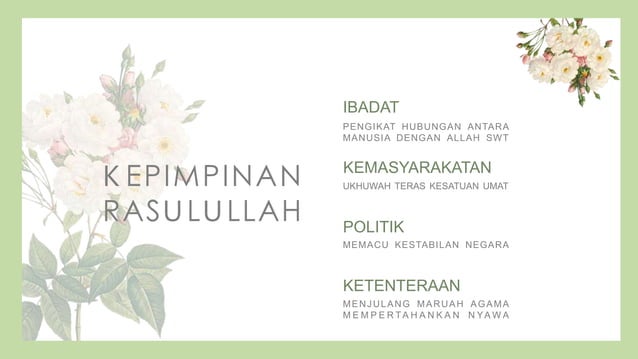 Kepimpinan Rasulullah SAW di Madinah | PPTX