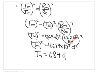 Kepler's 3rd Law Problems | PDF