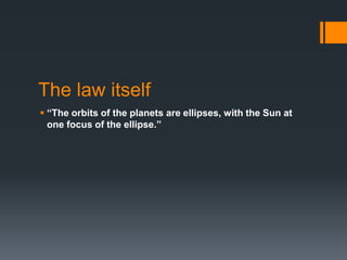 Johannes Kepler and his laws | PPTX | Space and Astronomy | Science