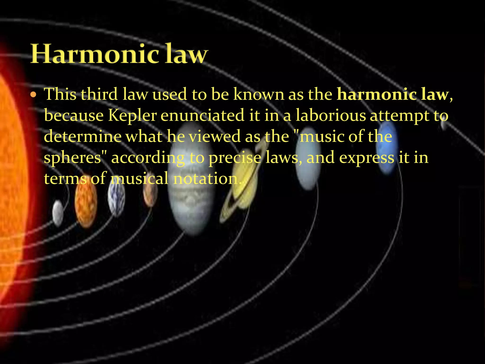 Kepler's law of planetary motion | PPTX