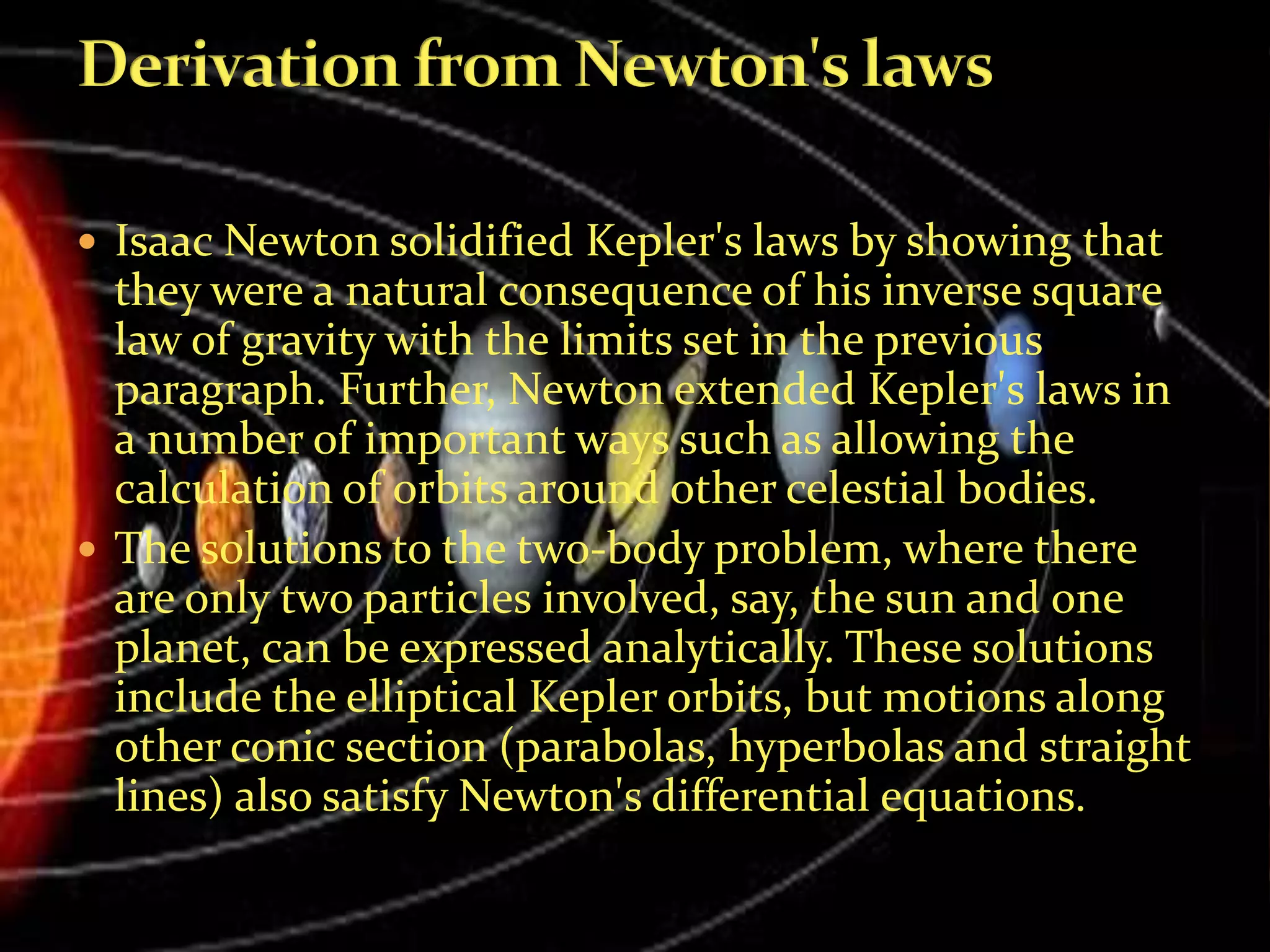 Kepler's law of planetary motion | PPTX