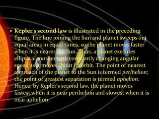 Kepler's law of planetary motion | PPTX