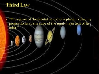 Kepler's law of planetary motion | PPTX