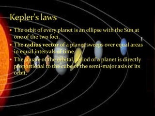 Kepler's law of planetary motion | PPTX