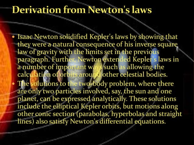Kepler's law of planetary motion | PPTX
