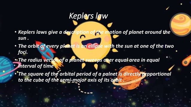 Kepler's law of planetary motion.pptx for education | PPT