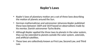 Kepler's laws of orbital motions 1st,2nd,3rd .pptx