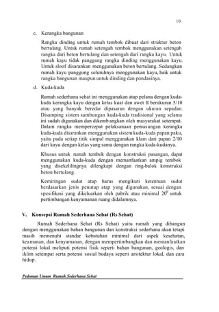 PEDOMAN TEKNIS PEMBANGUNAN RUMAH SEDERHANA SEHAT (Rs SEHAT) - 403/KPTS ...