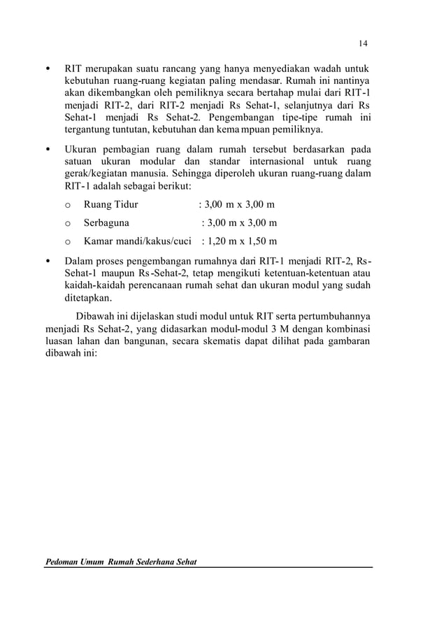 PEDOMAN TEKNIS PEMBANGUNAN RUMAH SEDERHANA SEHAT (Rs SEHAT) - 403/KPTS/M/2002 | PDF