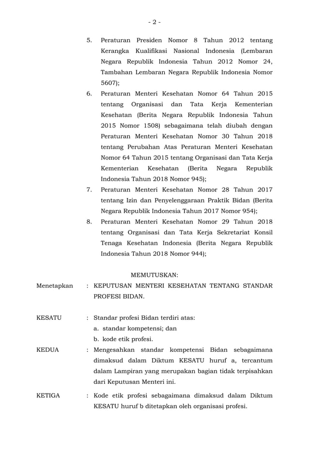 Standar Profesi Bidan - Perumperindo.co.id