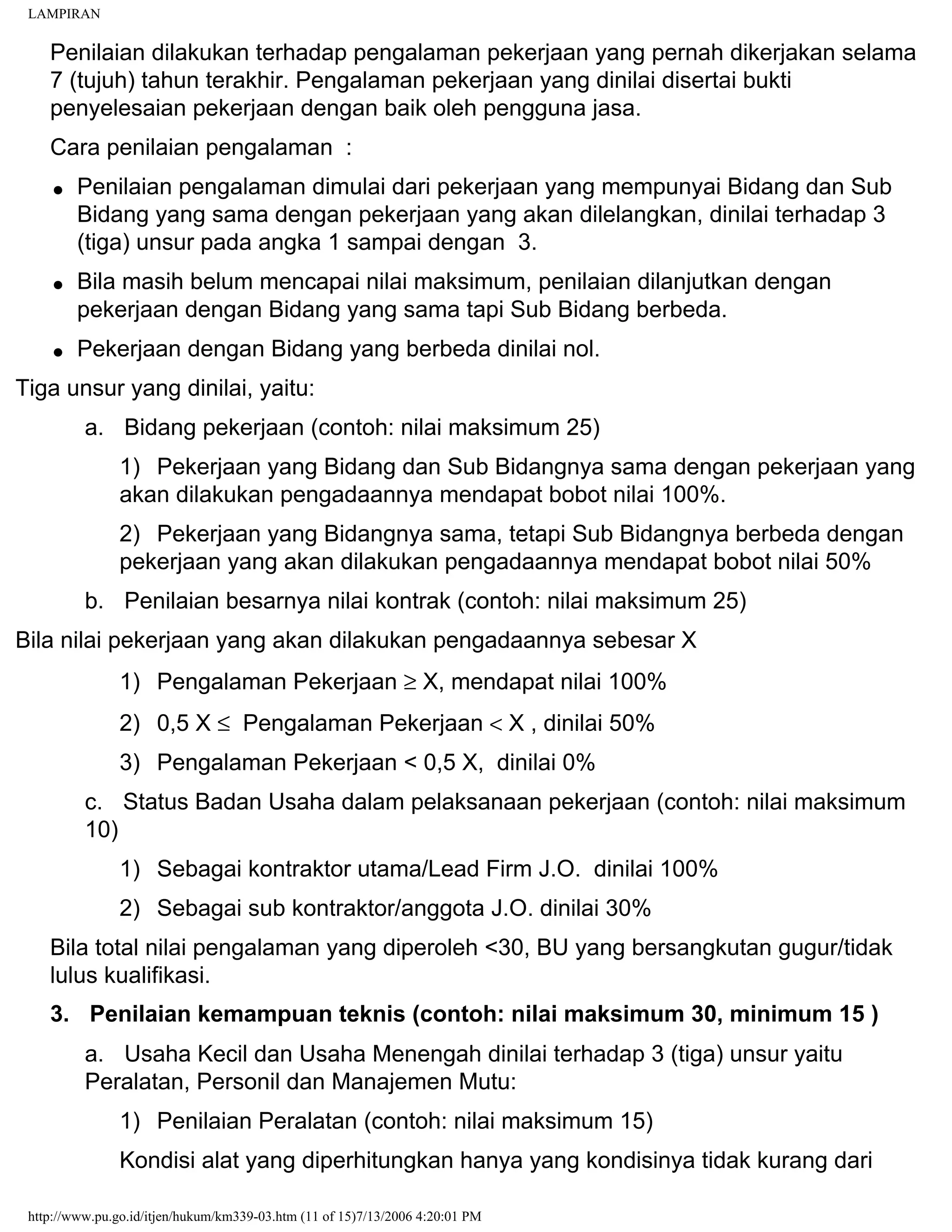 Kepmen kimpraswil no 339 2003 | PDF
