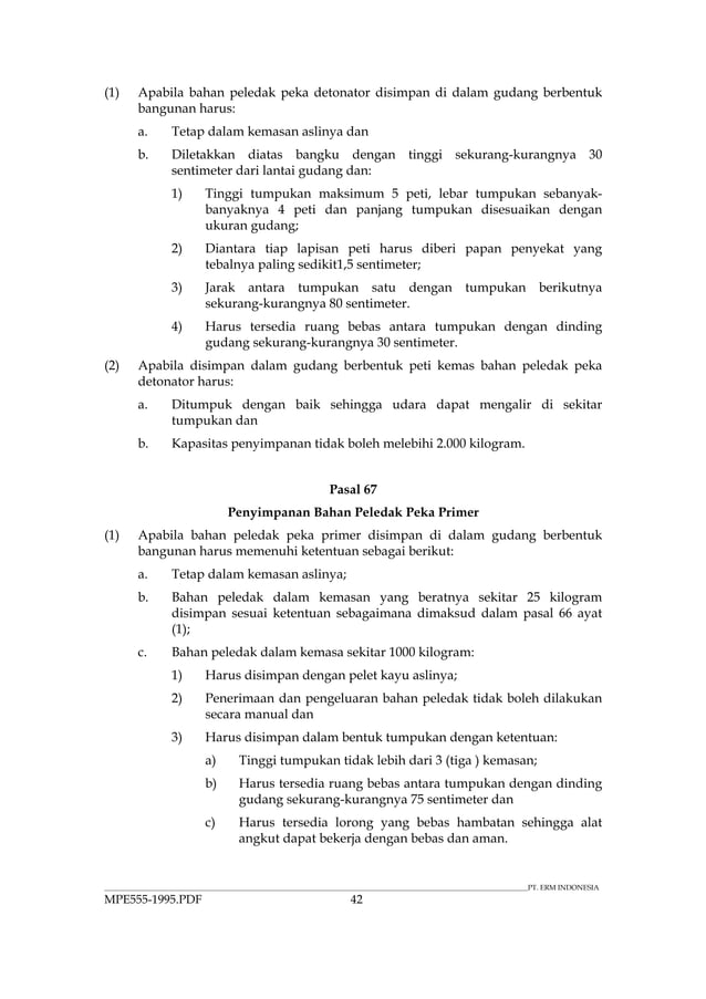 Kepmen mentamben 555k tahun 1995 keselamatan kesehatan kerja pertambangan umum | PDF