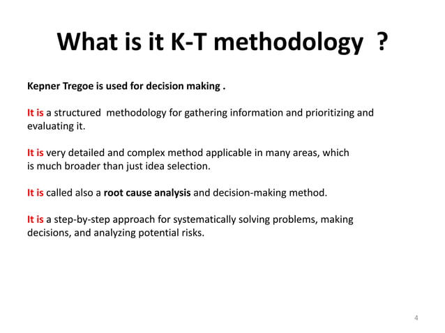 Kepner tregoe methodology-version2 | PDF