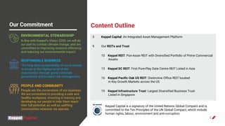 Keppel Capital's Presentation Slides for REITs Symposium in Singapore | PDF