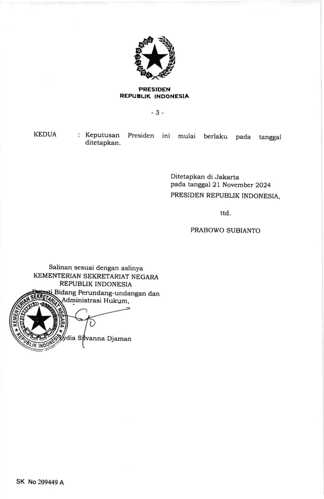 KepPres No 33 Tahun 2024 ttg Hari Pemungutan Suara Pemilu 27 Nov 2024.pdf