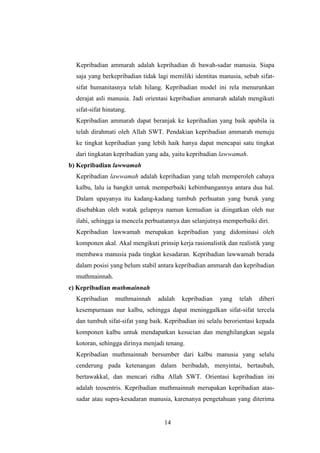 Kepribadian dalam psikologi islami | PDF