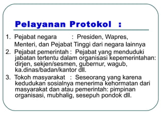 Keprotokolan , Latihan jadi protokol | PPT