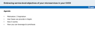 Embracing service-level-objectives of your microservices in your Cl/CD | PDF | Computer Software ...