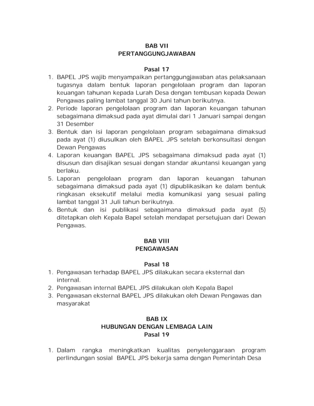 Keputusan lurah pembentukan bapel jps | PDF