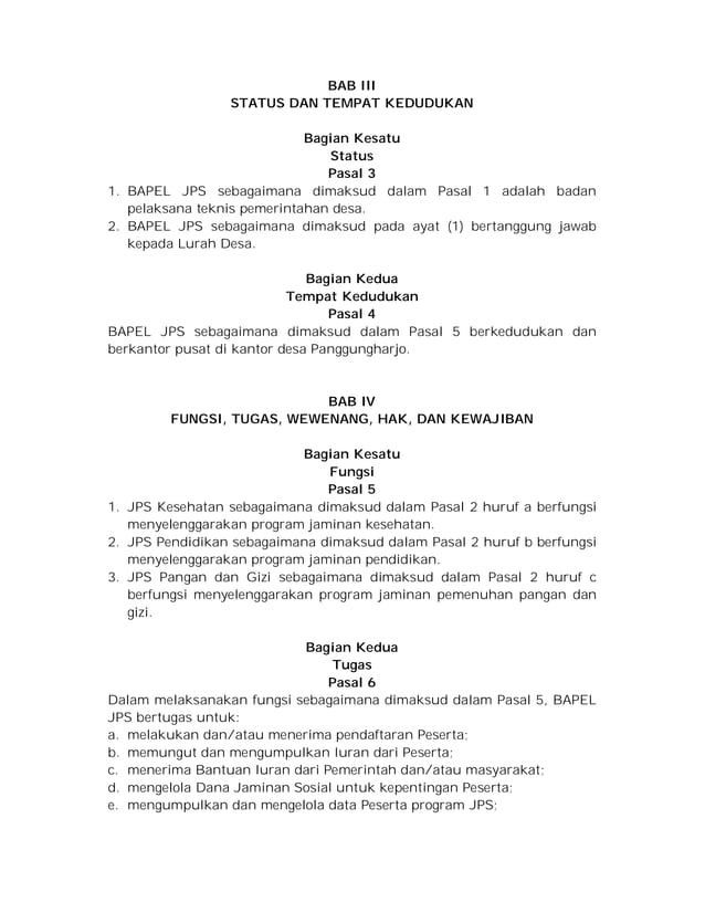 Keputusan lurah pembentukan bapel jps | PDF
