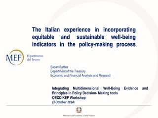 Knowledge Exchange Platform (KEP) Workshop 2 - Italy BES Indicators ...