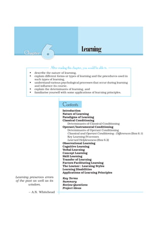 learning theories in psychology | PDF