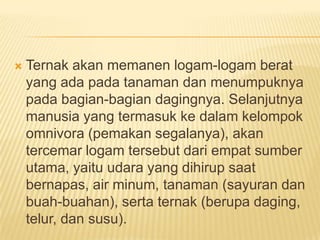 Keracunan bahan logam metaloid | PPTX
