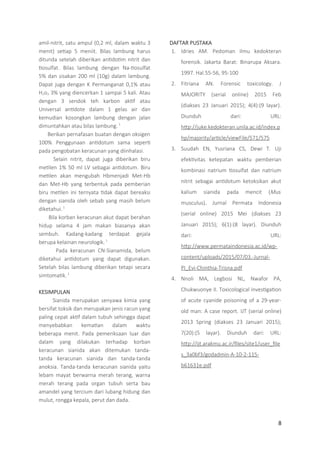 KERACUNAN_SIANIDA dalam forensik dan medikolegal dalam bentuk word | DOCX