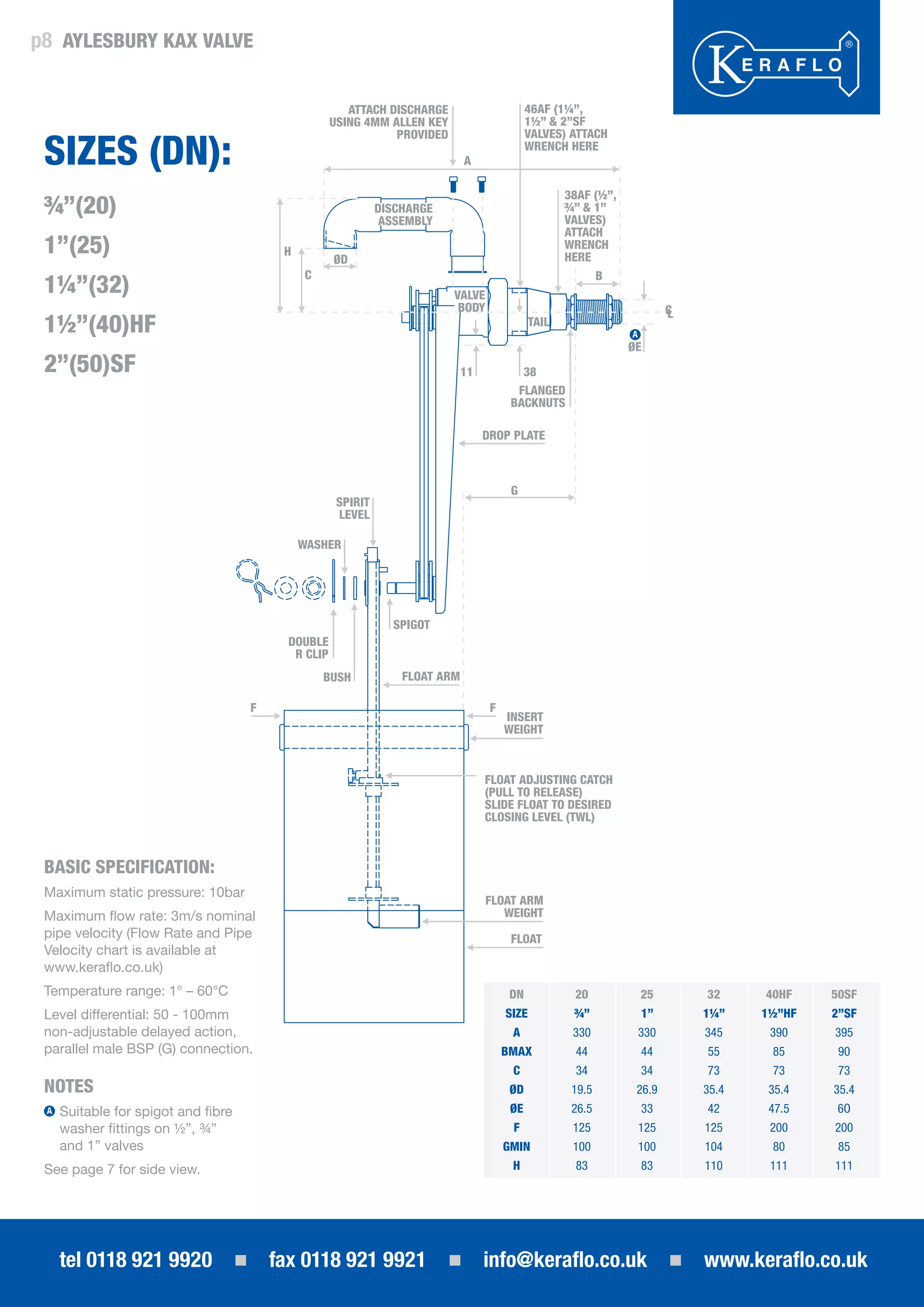 Keraflo KAX Float Valve Installation Guide | PDF | Technology & Computing
