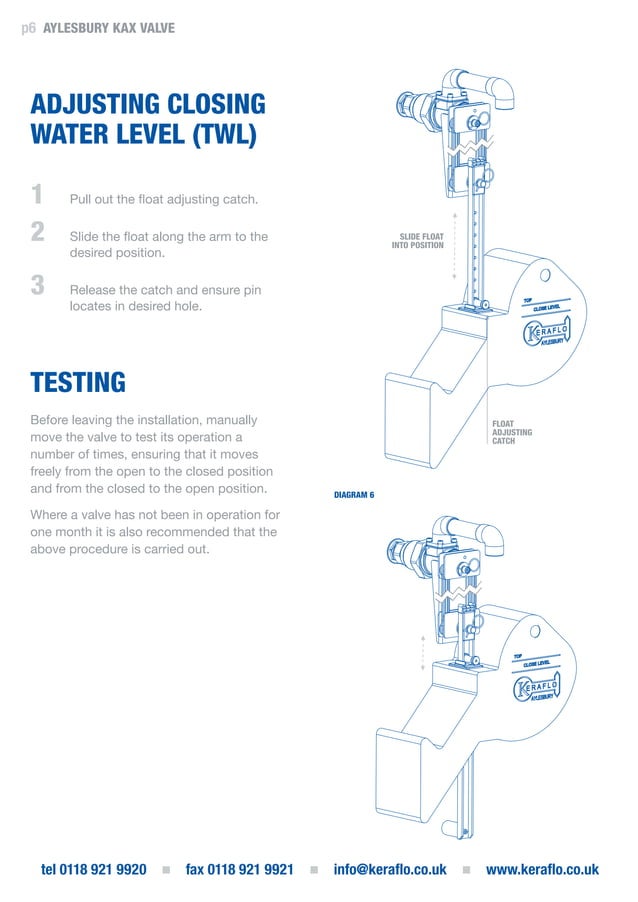 Keraflo KAX Type Float Valve Installation Guide | PDF