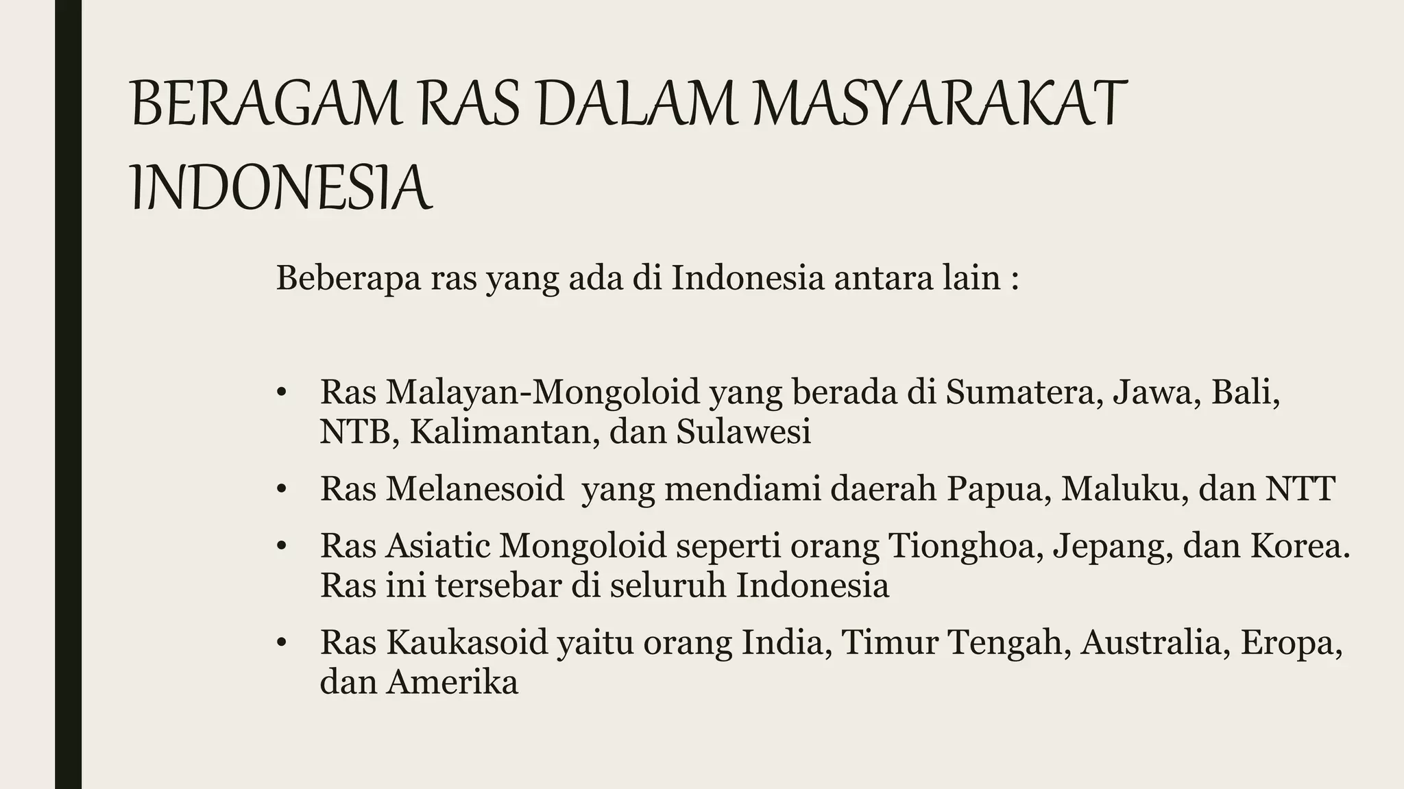 Keragaman ras kelompok 3 | PPT