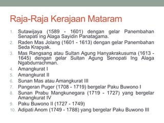 Kerajaan-Kerajaan Islam di Pulau jawa | PPTX