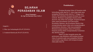 KERAJAAN-KERAJAAN ISLAM PADA MASA PENJAJAHAN BELANDA | PPT