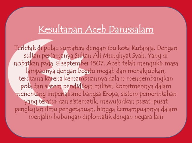 Kerajaan aceh darussalam | PPTX