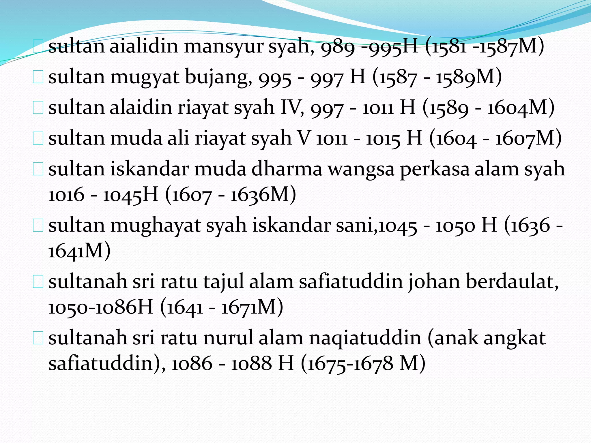 Kerajaan aceh | PPTX