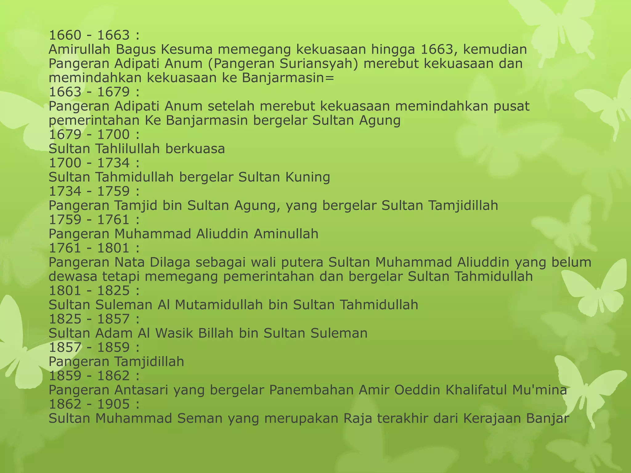 Kerajaan Banjar dan Bima | PPTX