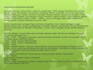 Kerajaan Banjar dan Bima | PPTX