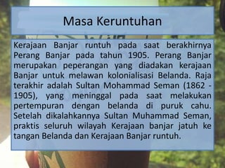 Kerajaan Banjar | PPTX