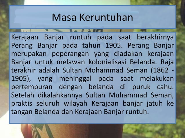 Kerajaan Banjar | PPTX